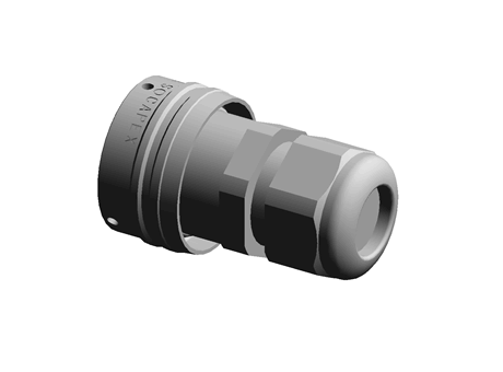 RS Group - Free CAD models - Cat5e Plug jam nut receptacle black zinc ...