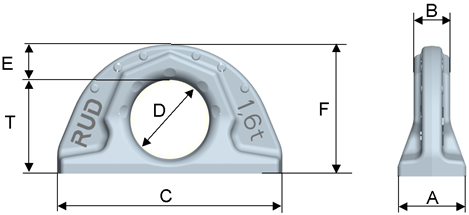 RUD - Kostenlose CAD Modelle - Anschweißpunkt - RUD - W-ABA - TraceParts