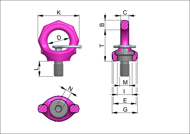 RUD - Modelos CAD gratuitos - Parafuso olhal starpoint giratório - RUD ...