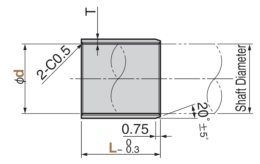 SANKYO OILLESS INDUSTRY,INC. - Free CAD models - Drystar outline LBM - TraceParts