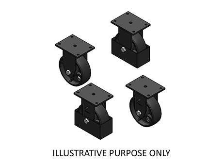 Schioppa Casters and Wheels - Free CAD models - Rigid Caster MPX - F ...