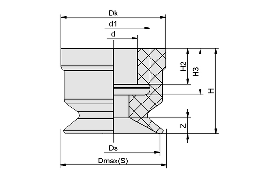 SCHMALZ - Archivos CAD gratuitos - Flat Suction Cups SUF-ESD (without ...