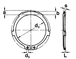 SEEGER-ORBIS - Free CAD models - AL Seeger-L-Rings for shafts - TraceParts