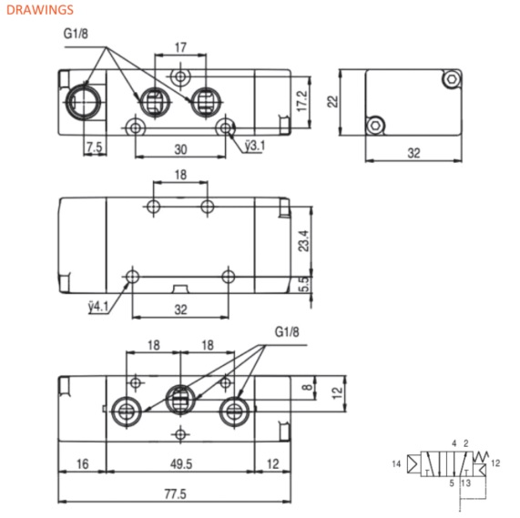 SEMAKMATİK San. ve Tic. Ltd. Şti. - Free CAD models - 5/2 - 1/8" PILOT ...