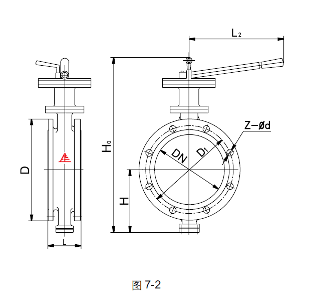 Shanghai Hua Tong Valve Co., Ltd. - Free CAD models - Flange lever ...