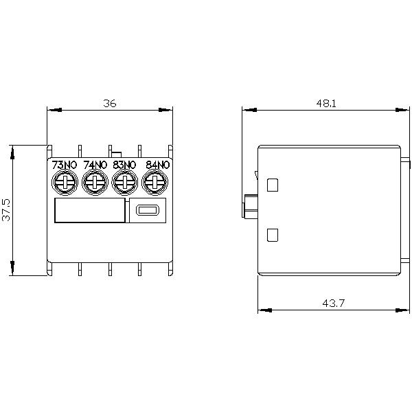 SIEMENS - Free CAD models - Auxiliary switch block - TraceParts