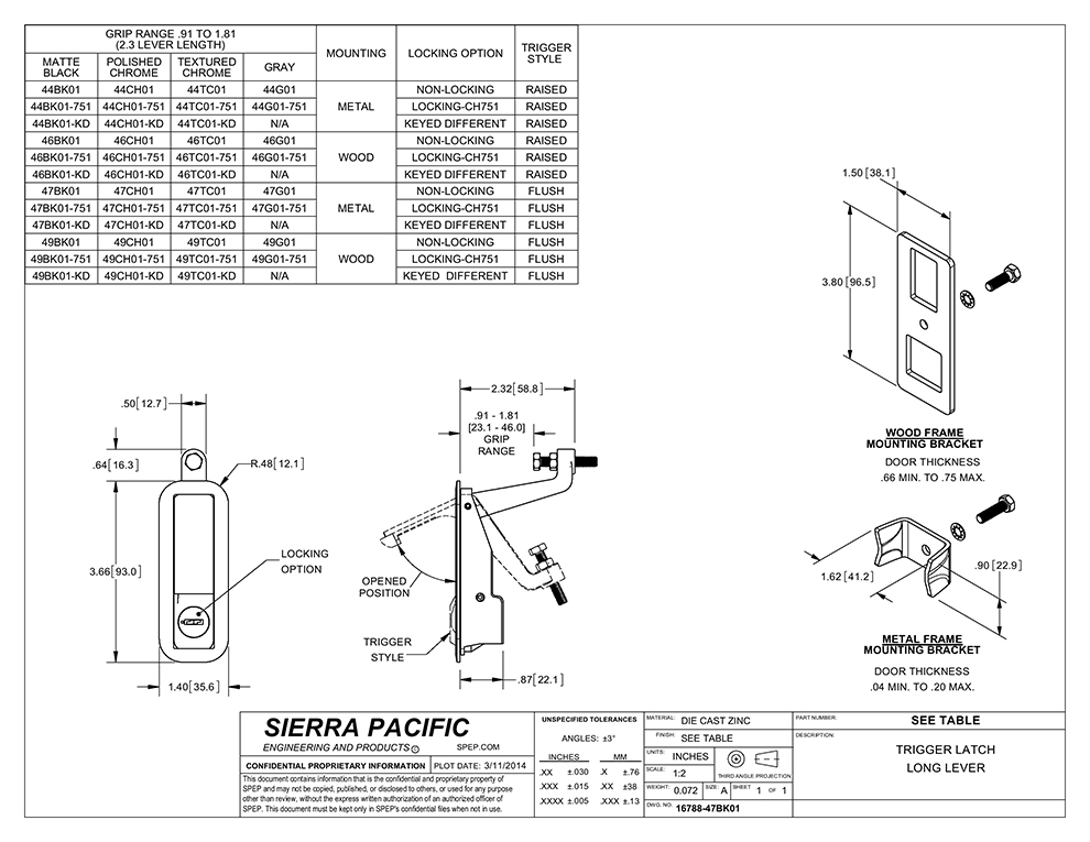 Sierra Pacific Engineering and Products (SPEP) - Free CAD models ...