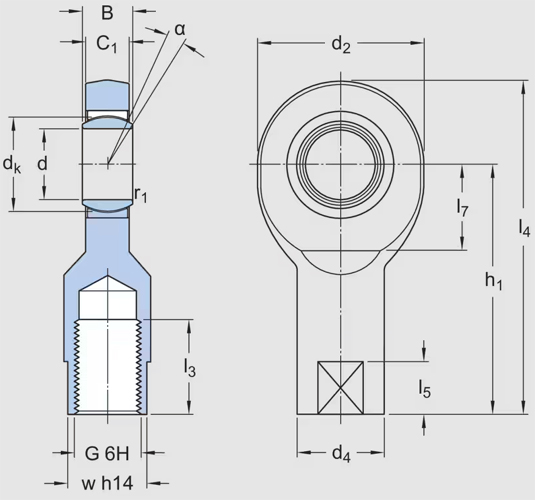 SKF - Free CAD models - Rod ends with female thread - TraceParts