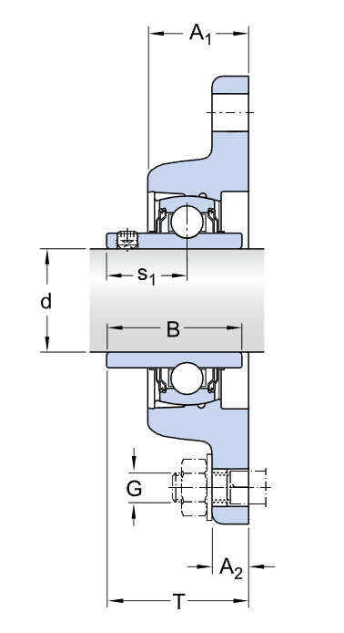 SKF - Free CAD models - Oval flanged ball bearing units, for high ...