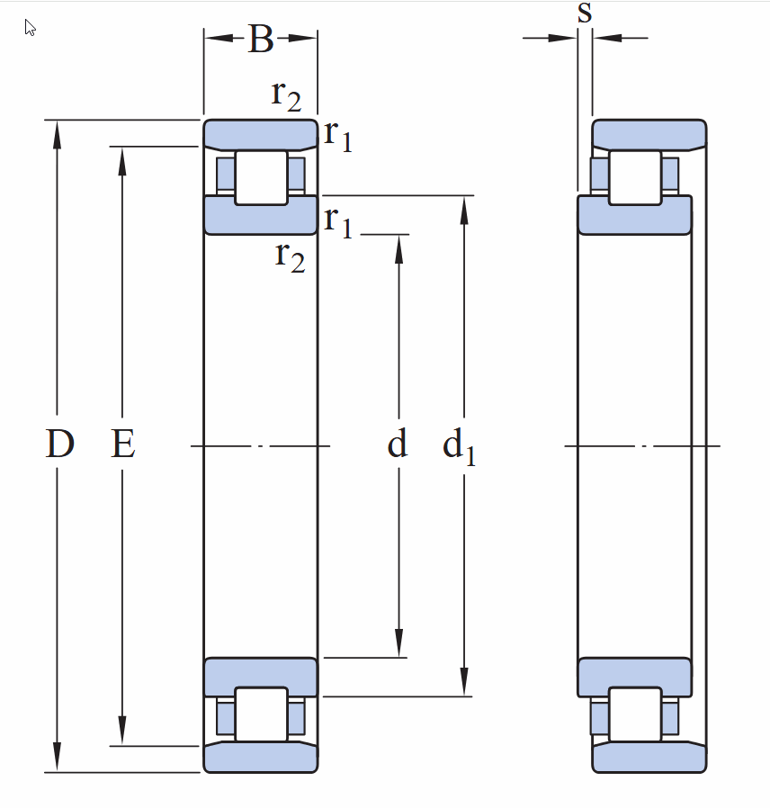 SKF - Ücretsiz CAD modelleri - Cylindrical roller bearings, single row ...