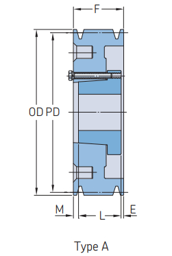 SKF - Free CAD models - Classical V-belt pulleys A QD bushed - TraceParts
