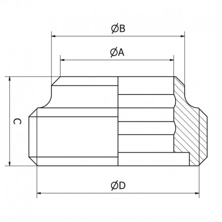 SOFRA INOX - Free CAD models - Pièce filetée à dudgeonner SMS 304L ...