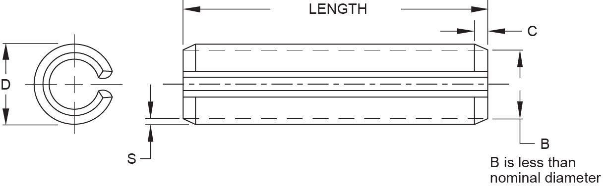 SPIROL - Free CAD models - Slotted Spring Pins - ISO 8752 - TraceParts