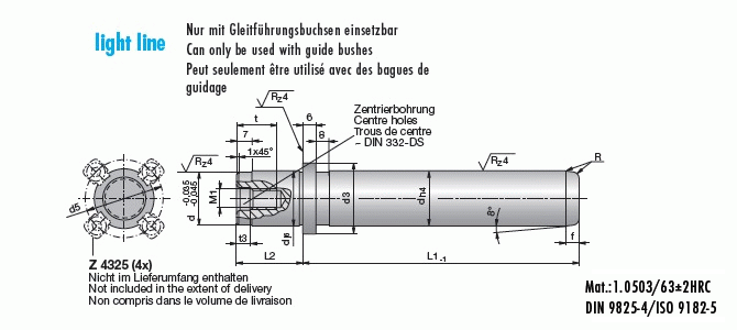 STRACK NORMALIEN - Free CAD models - SN4322 Guide pillar with collar ...