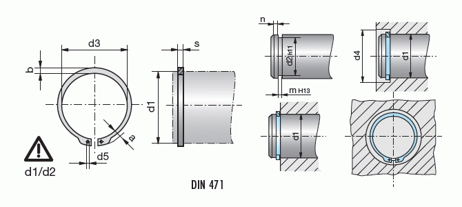 STRACK NORMALIEN - Free CAD models - SN1791 External circlip - TraceParts