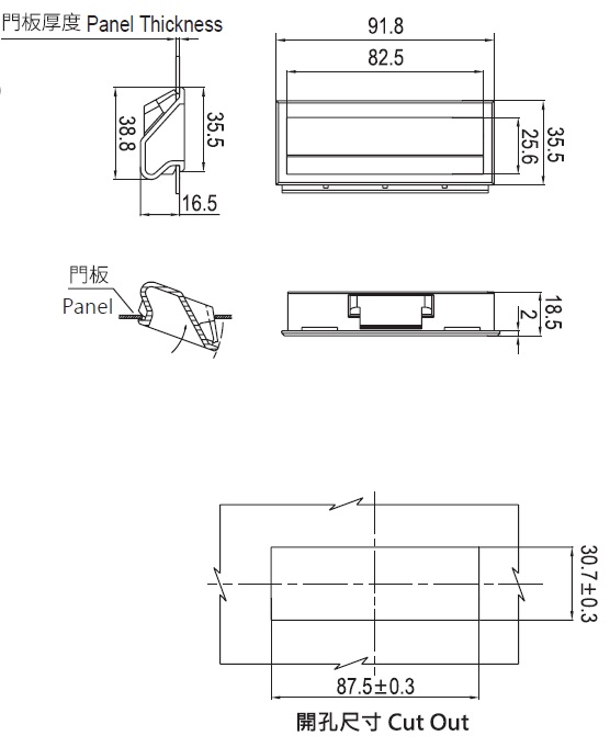 TAI SAM CORPORATION - Free CAD models - Plastic.Flush Pull.Snap-in ...