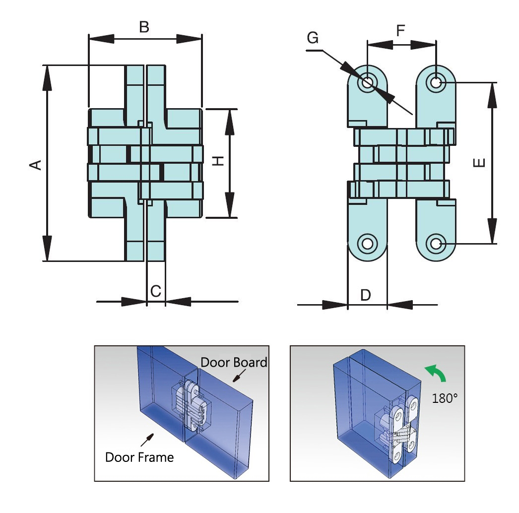TAI SAM CORPORATION - Free CAD models - 180 degree Concealed Hinge ...