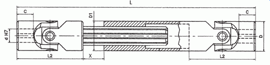 T.E.A. - Бесплатные файлы САПР - Раздвижной карданный вал на ...