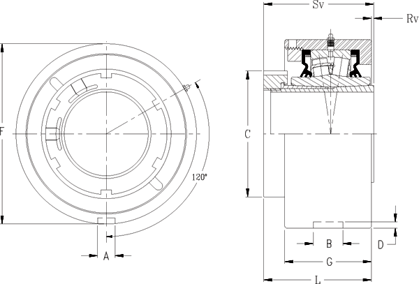 The Timken Company - Free CAD models - Single V-Lock Cartridge Block ...