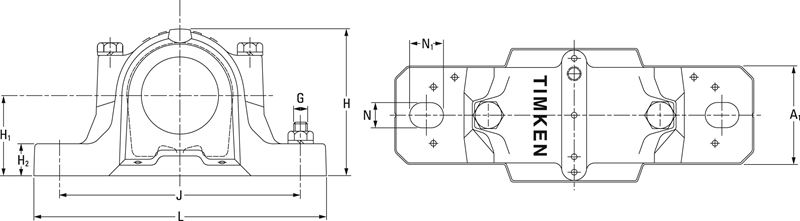 The Timken Company - Free CAD models - SNT/FSNT Taper Bore Plummer ...