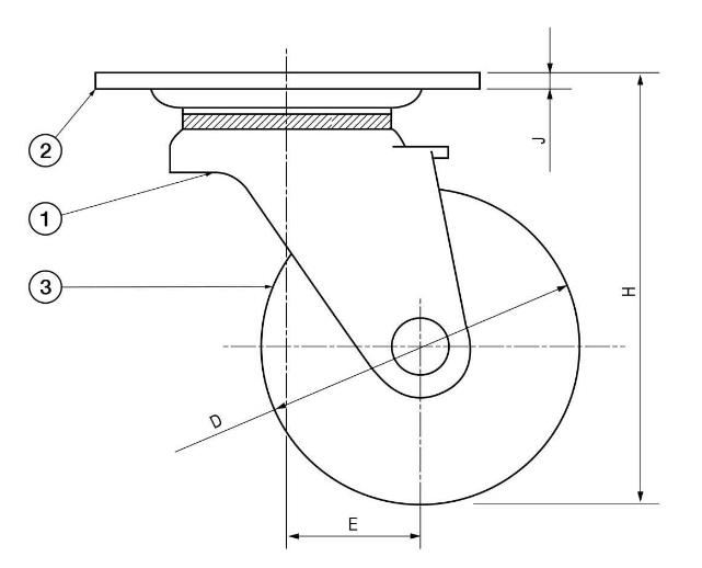 TOCHIGIYA CO.,LTD. - Free CAD models - No.102-FE (Steel Wheel)Swivel ...