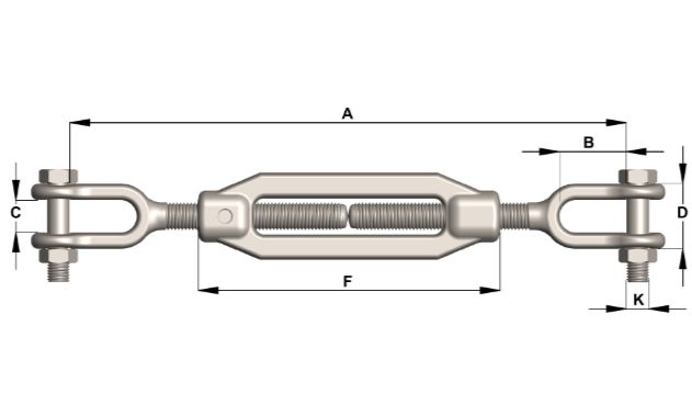 TOWNLEY - 무료 CAD 모델 - Clevis & Clevis Turnbuckles - TraceParts