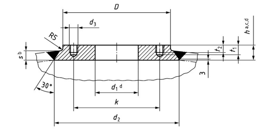 DIN 28117 - Free CAD models - Block flanges for process apparatus - DIN ...
