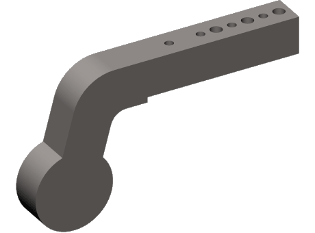 NAAMS ACA - Free CAD models - Power clamp arms (70mm offset-machined), NAAMS ACA 150 to 158 ...