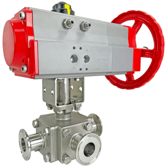 Valworx - Archivos CAD gratuitos - 1" Sanitary Ball Valve, L-Port ...