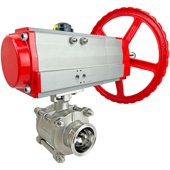 Valworx - Free CAD models - 2-1/2" Sanitary Ball Valve, Pneumatic ...
