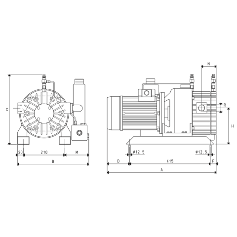 Vuototecnica - Free CAD models - Lubricated vacuum pump VTL40/G1-VTL50 ...
