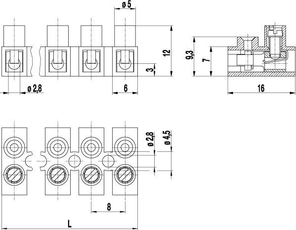 WECO Electrical Connectors - Free CAD models - 302-NFLW-DS Eurostyle ...