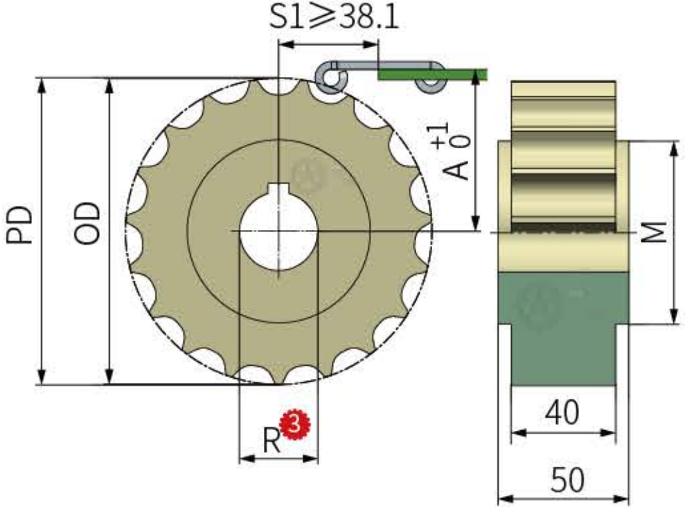 道仁（昆山）智能装备有限公司 - 免费 CAD 模型 - SS812系列机加工主动轮 - TraceParts