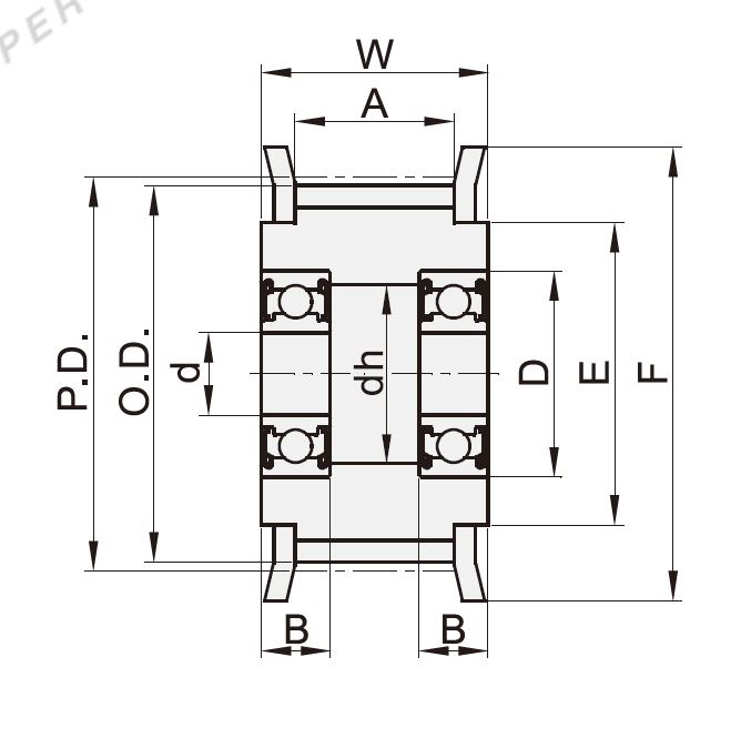 YIHEDA - Free CAD models - Gear Idler Wheel with Flange - S3M - EVD21 - TraceParts