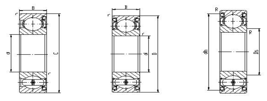 ZWZ Bearing Group corp. - Free CAD models - Deep groove ball bearings,dustband on one side ...